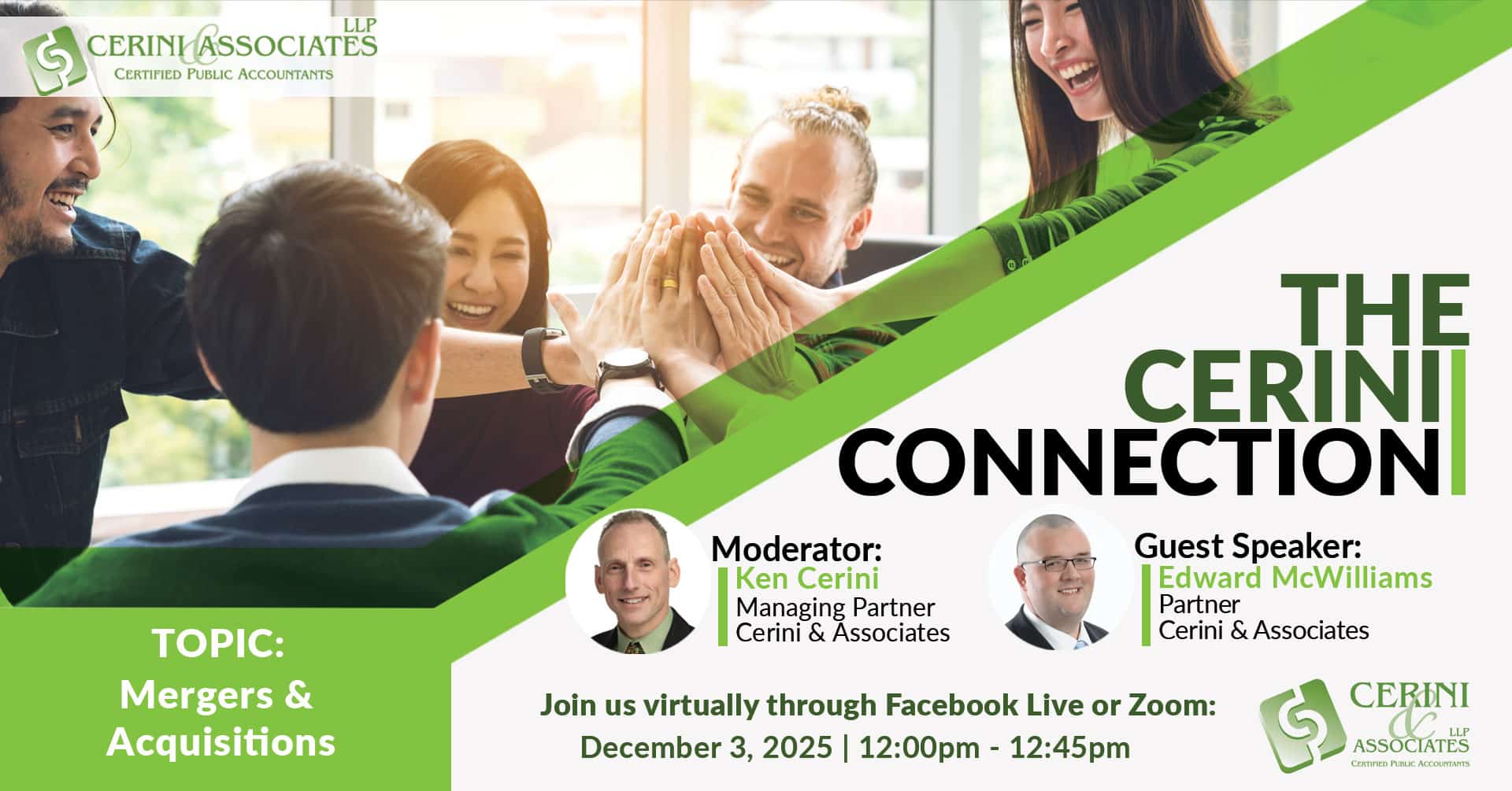 Cerini Connection: Mergers & Acquisitions - Cerini & Associates, LLP